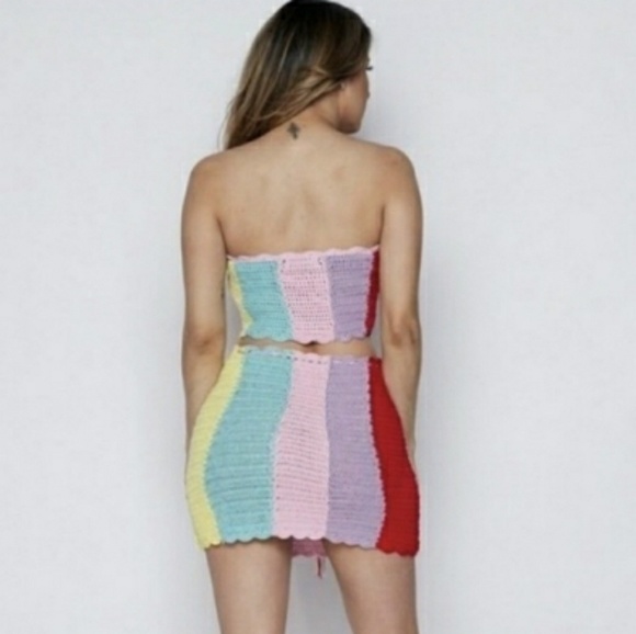 Hot & Delicious | Skirts | Colorful Summer Crochet Skirt Set | Poshmark